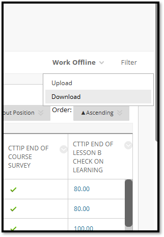 Exporting Grades from Blackboard